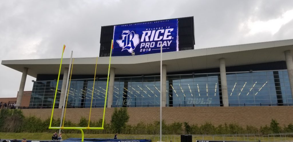 Rice Football Pro Day results and workout updates