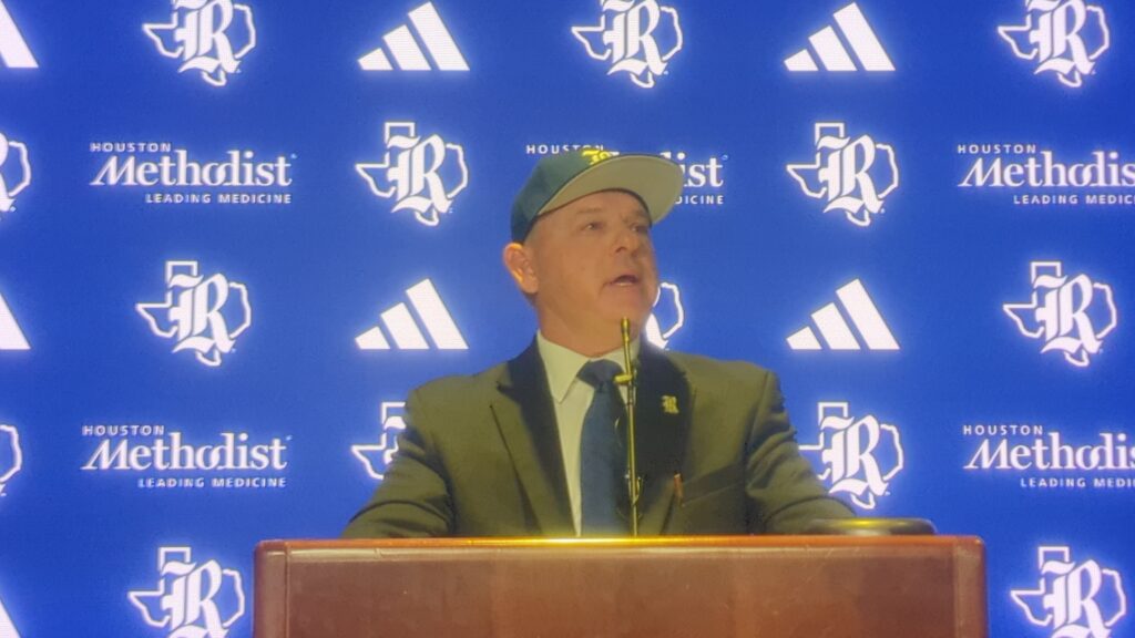 David Pierce dives in as Rice Baseball coach right now